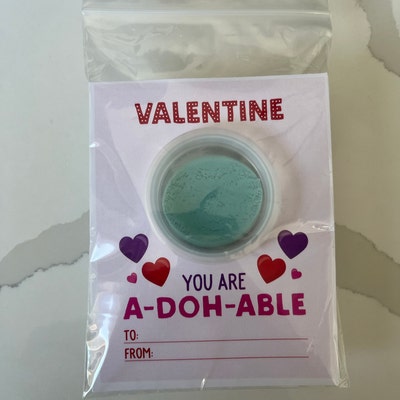Printable Play Doh Valentines Day Cards for Kids Non-candy Classroom ...