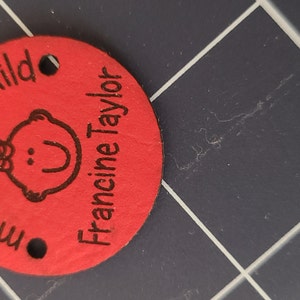 1.25 Round Vegan Leather Knitting Labels Custom - Etsy