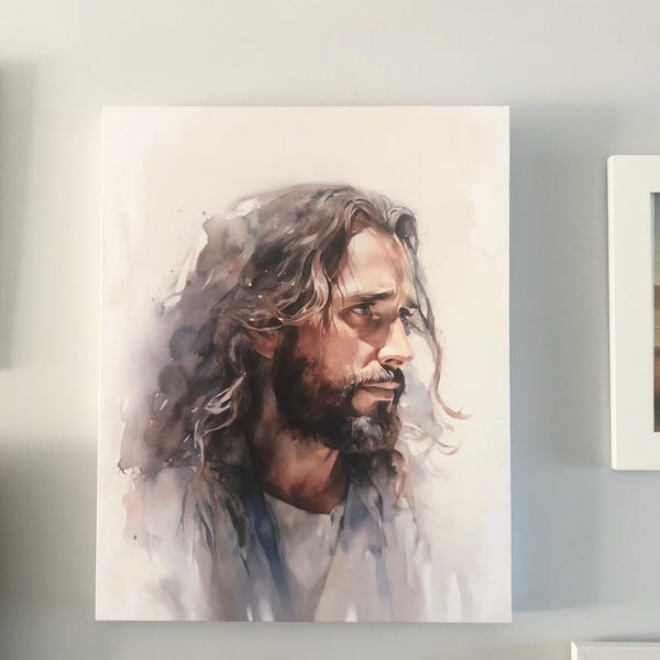 Jesus Christ, "let Him In" Canvas Print, Jesus Portrait, Jesus Art ...