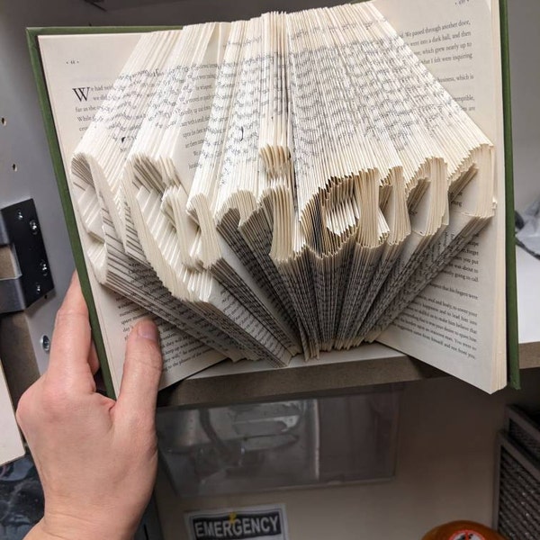 Personalised Book Folding Pattern Instructions. Customised Book Folding ...