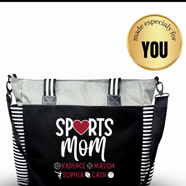 Brooke and Jess Designs - Baseball Mom Tessa Black Tote Bag, 24 Oz ...