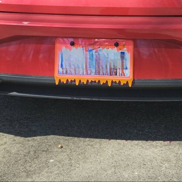 Motorcycle Slime Ooze License Plate Horizontal Frame Cover - JDM Plate ...