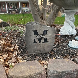 Personalized Monogram Name Rock Engraved Stone Custom Personalized ...