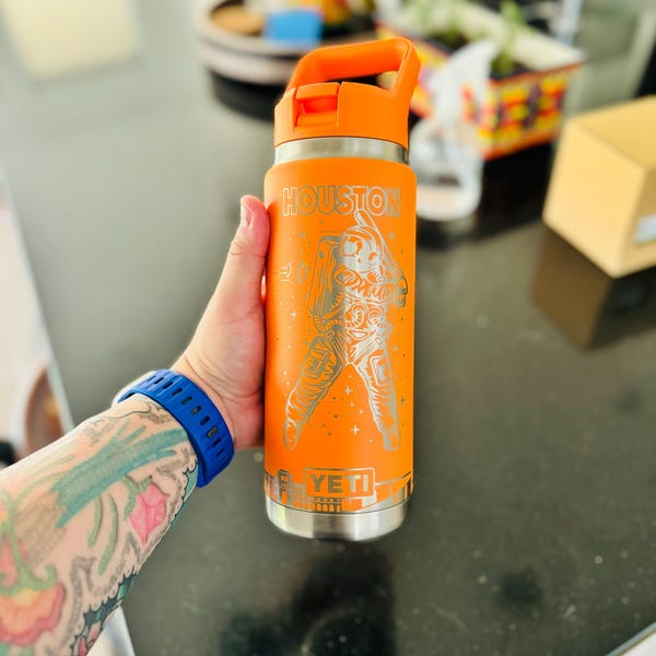Laser Engraved Astros Full Wrap on 18oz YETI Rambler Bottle - Etsy