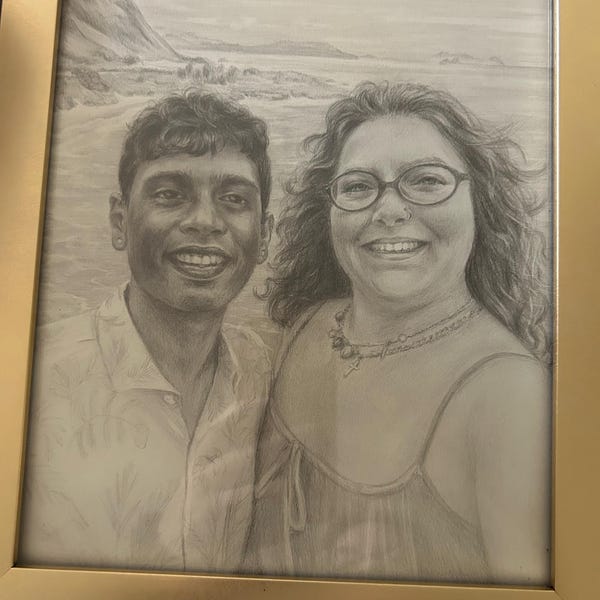 Hand-drawn Portrait From Photo, Custom Pencil Sketch, Personalized ...