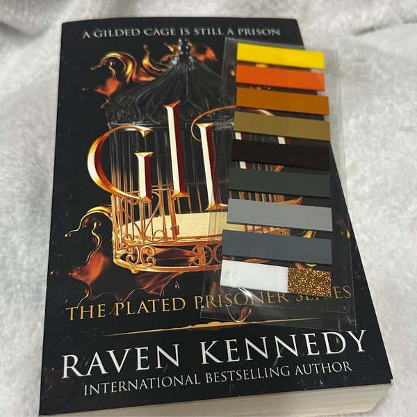 Custom Curated Aesthetic Book Cover Matching Color Coded Annotating Tabs Etsy