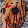 Custom Hand Painted Jason Mask - Wood Design, Slashes - Etsy