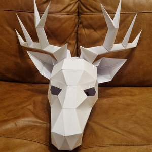 Deer Mask, Reindeer Mask DIY Paper Mask, Printable Template, Papercraft ...