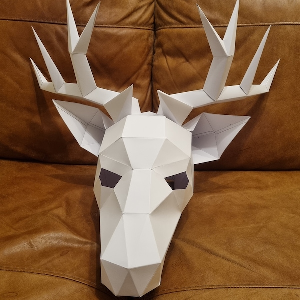 Deer Mask, Reindeer Mask | DIY Paper Mask, Printable Template ...