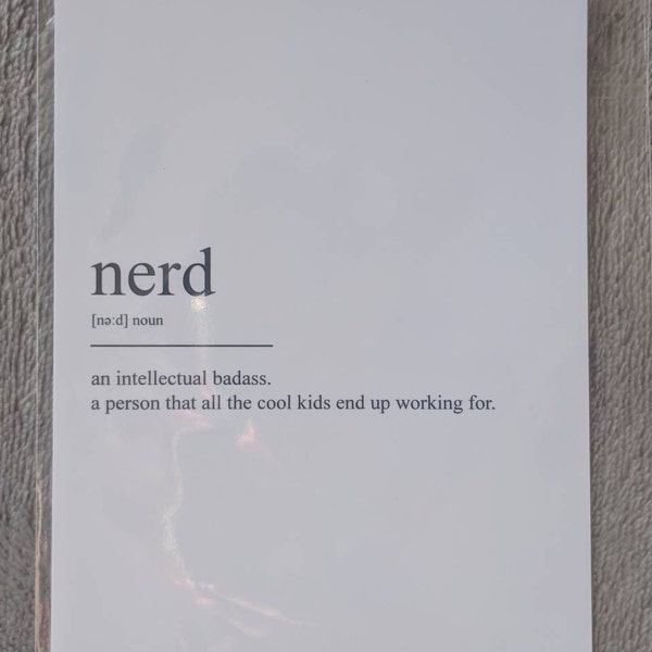Nerd Definition Print - Etsy UK