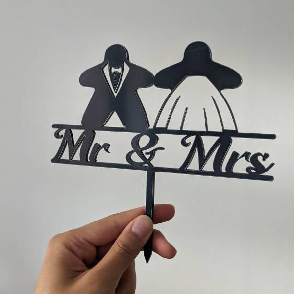 Meeple Cake Topper, Wedding Cake Topper, Gaming Themed Wedding, Geeky ...