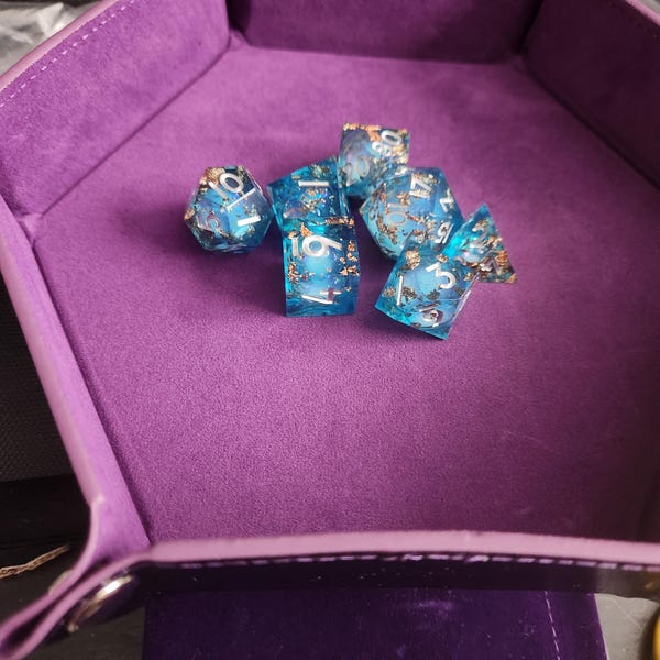 Red Dnd Dice Set Liquid Core for Role Playing Games , Liquid Core Sharp ...