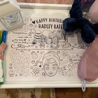 Spa Party Coloring Placemat, Personalized, Spa Party, Printable, Custom ...