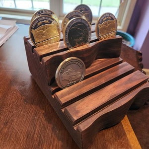 Coin Display Stand for Desk CUSTOM OPTIONS Collection Exhibit Rack ...