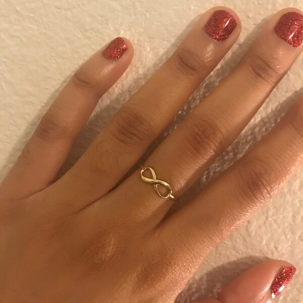Solid Gold Infinity Ring: 14k/18k Promise Knot Ring Gift for Her ...