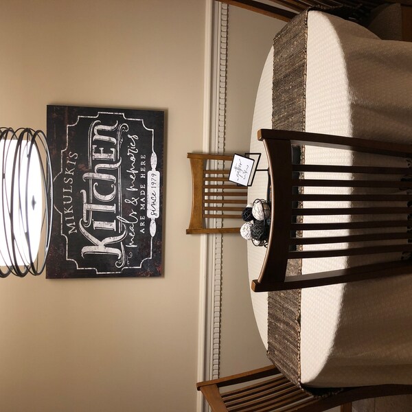 Personalized Kitchen Sign Vintage Modern Farmhouse Wall Decor Custom ...