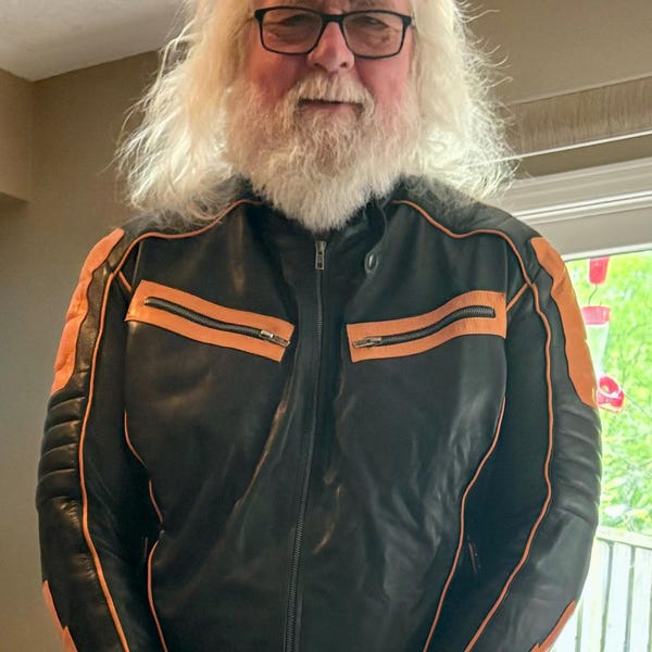 Techwear Leather Jacket, Futuristic Yellow Standup Collar Full Zip With ...