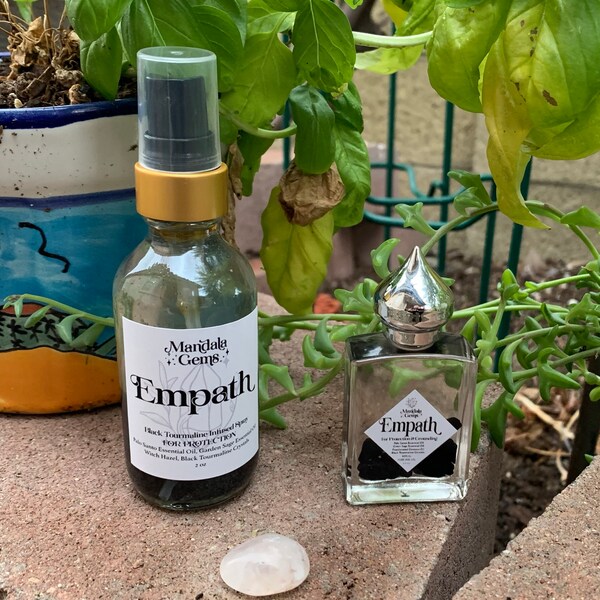 EMPATH PROTECTION Crystal Infused Natural Perfume Oil With Black ...