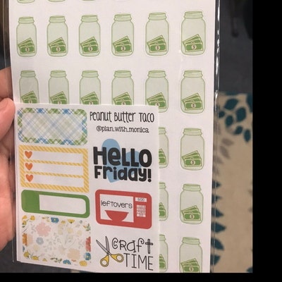 BLANK Savings Challenge Planner Stickers 52 Week Money Challenge ...