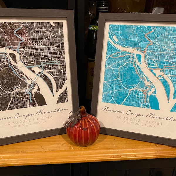 Personalized Marathon Map, Running Gifts for Men, Runner Gifts for ...