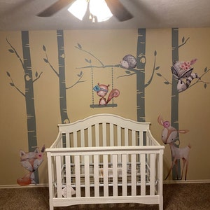 AILEEN Border Frame Nursery Decor Watercolor Flowers Pink Blue | Etsy