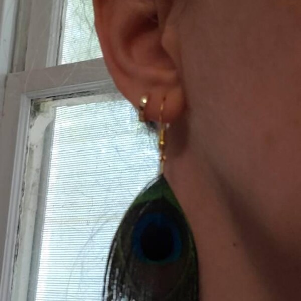 Everyday Gold Hoops, Straight Post Barbell Hoops, Everyday Gold ...