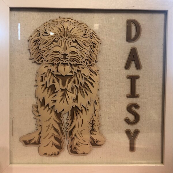 3D Goldendoodle Multilayer Dog Svg/ Goldendoodle Cut File/ 3D Layer ...