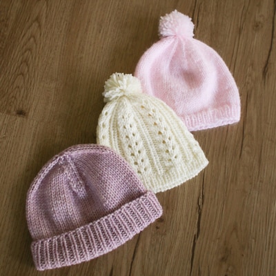 Digital PDF Knit Pattern: Easy Knit Ribbed Hat Pattern for - Etsy