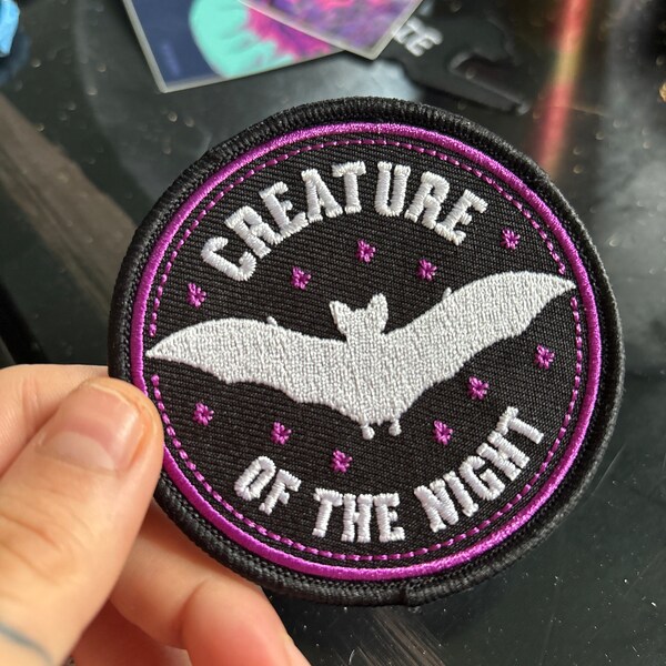 Creature of the Night Embroidered Patch - Etsy