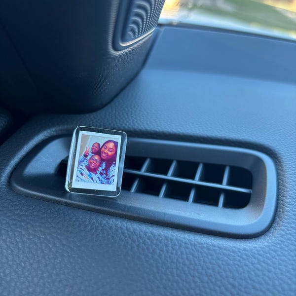 Mini Personalized Resin Photo Car Vent Clip, Anniversary/couples Gift ...