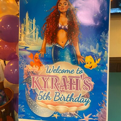 Little Mermaid Ariel Welcome Sign, Little Mermaid Ariel Welcome Board ...