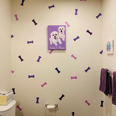 Dog Bone Wall Decals, Set of 10, Fun Stickers Removable Pet Shop Pet ...