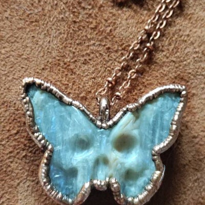 Knapped Rose Quartz Crescent Moon Necklace // Electroformed Jewelry ...