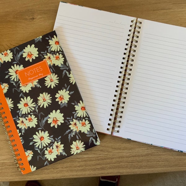 Notebook A5 Size Wiro & Hardback Lined Notepad Premium Quality Exercise ...