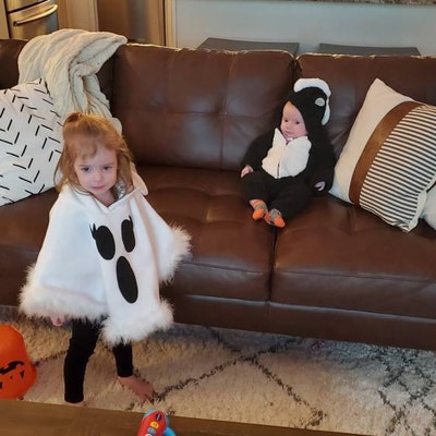 Ghost Boo Happy Girly Lashes Halloween Poncho Ghost Poncho Ghost ...