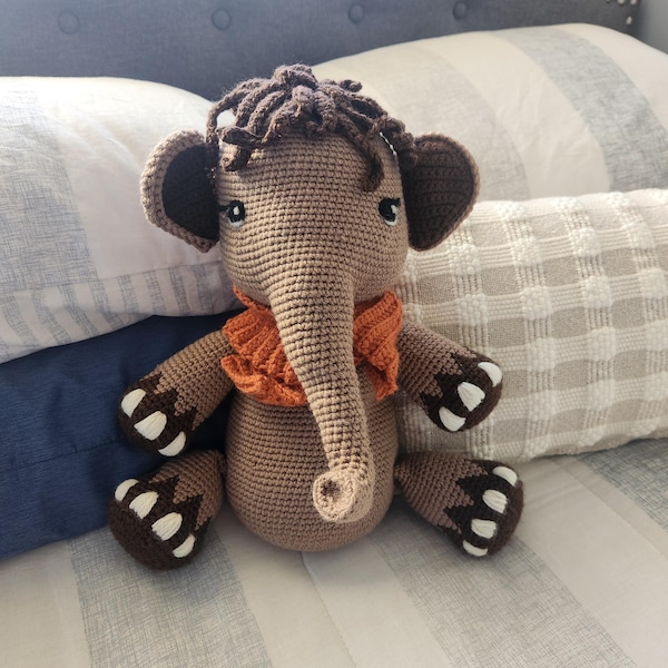 Mammoth Crochet Pattern, Mammoth Amigurumi Pattern Pdf Tutorial - Peanut the Mammoth - Etsy
