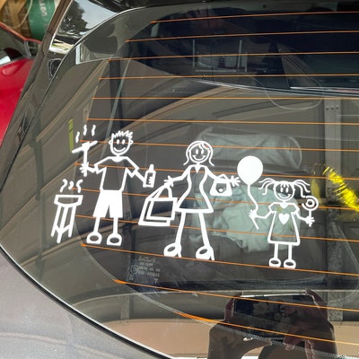 My Stick Figure Family Car Window Stickers Adult Male - Etsy