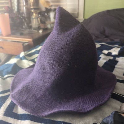 Halloween Witch Hat, Witchy Hipster Hat, Wicked Witch Hat, Crochet ...