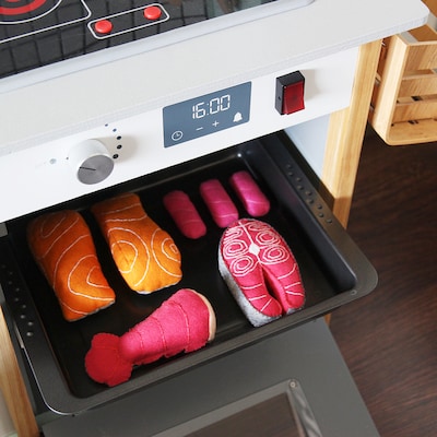 Salmon Steak, Fish Steak Play Food felt Food, Pretend Play Kids Kitchen ...