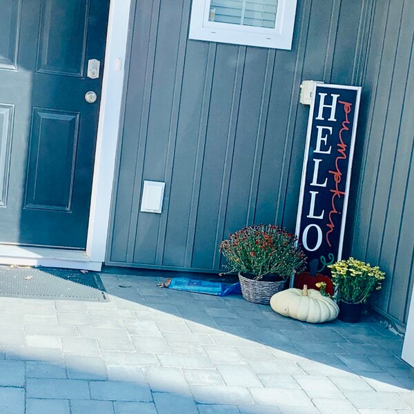 Fall Porch Sign | Reversible Fall Christmas Porch Sign | Fall Decor for ...