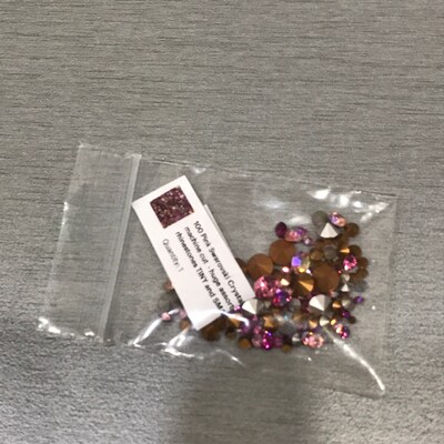 100 Pink Swarovski Crystal Chaton Mix 1st Quality Machine Cut Huge ...