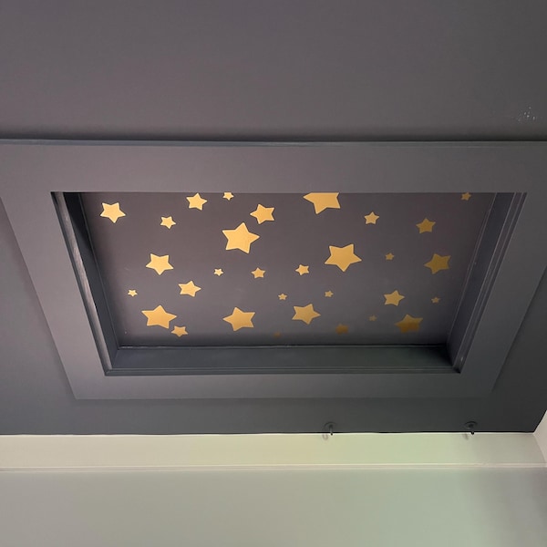 200x Gold Stars Wall Vinyl Stickers - Elegant Peel and Stick Decals ...