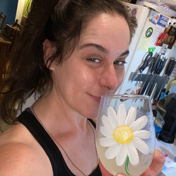 Daisy Wine Glasses Set / 4 - Etsy