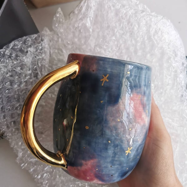 Geode Mug in Rose Quartz or Amethyst - Custom Order - Agate Crystal Mug ...