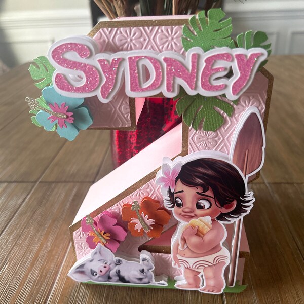 Moana 3D Numbers, Moana Birthday Decorations, Moana Party Decorations ...