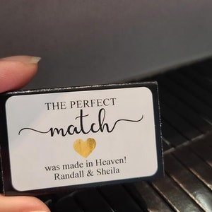 Wedding Favor Matches, the Perfect Match Personalized Matches ...