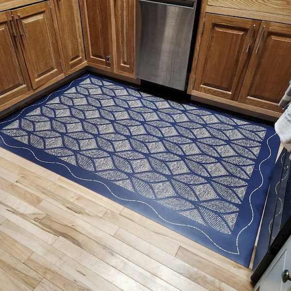 Supernova Red Vinyl PVC Mat, Linoleum Rug, Modern Home Decor, PVC Rug ...