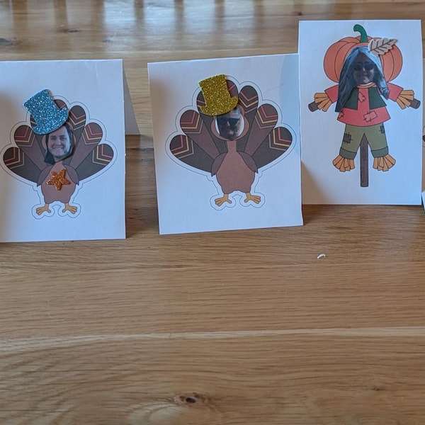 Fall Scarecrows Add Your Own Photo Picture BUNDLE | PNG Scarecrows ...