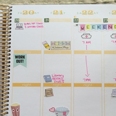 Pack Lunch Reminder Planner Stickers 35 Count - Etsy