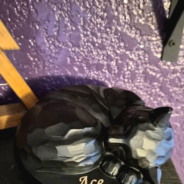 Personalized Pet Urns for Cat Ashes, Resin Pet Cat Memorial Cremation ...